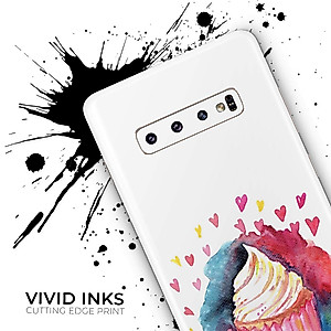 DesignSkinz Love, Cupcakes, and Watercolor Protective Vinyl Decal Wrap Skin Cover Compatible with The Samsung Galaxy S20 (Screen Trim & Back Glass Skin)
