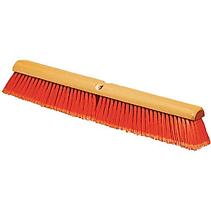 SPARTA 4501424 Flo-Pac Flagged Fine Floor Sweep, Polypropylene Bristles, 24" Block Size, 3" Bristle Trim, Orange