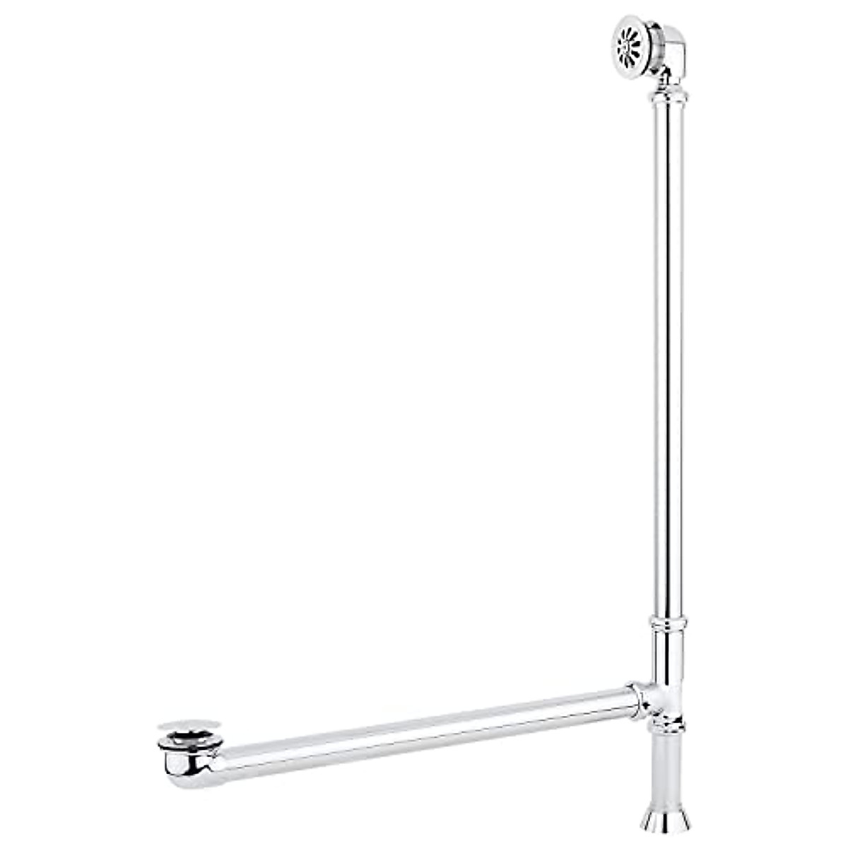 Signature Hardware 946174-69-T Rosalind 69" Acrylic Soaking Clawfoot Tub with Pre-Drilled Overflow Hole, Imperial Feet and Tap Deck