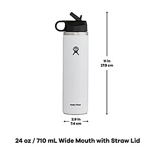 24 oz Wide Mouth Straw Lid White & Flex Boot - Accessory Silicone Water Bottle Protector - Dishwasher Safe, BPA-Free, Non-Toxic Small