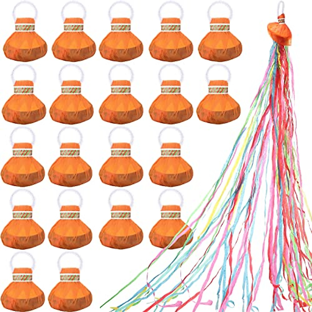 20 Pack Streamers Popper Hand Throw Confetti Streamers No Mess Paper Cracker for Birthday Wedding Graduation Party Favors Shows (Gold, Rose Red)