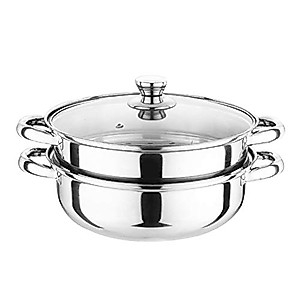 28CM Two-layer Soup Stock Pots With Steamer Stainless Steel Layer Multi-purpose Multi-function Cooking Pot
