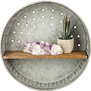 Primitives by Kathy 38024 Rustic-Inspired Wall Shelf, Metal and Wood