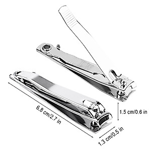 Thickened Stainless Steel Nail Clippers with Nail File, Nail Clippers Bulk,Bulk Nail Clippers for Homeless Individually Wrapped, for Homeless,Shelter, Air Bnb, Hotel 2.7inches (50 PCS)