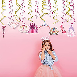 JHkim Princess Party Decorations, 30 CT Princess Birthday Party Supplies for Baby Shower Decorations, Princess Theme Birthday Party