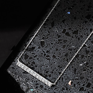 Ross-Simons 0.50 ct. t.w. Diamond Bar Necklace in Sterling Silver. 18 inches