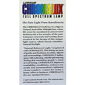 Chromalux Standard Clear 3 Way Light Bulb