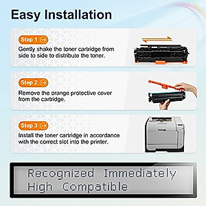 TESEN Remanufactured Toner Cartridge Replacement for HP 305X CE410X 305A CE410A CE411A CE412A CE413A Toner High Yield for HP Pro 400 MFP M475dn M475dw M451nw M451dn M451dw M375nw Printer