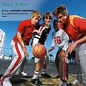 6 Pack 29.5" Official Size 7 Basketball Balls Inflatable with Pump for Men and Women for Outdoor, Indoor or Training, Mens Basketball, Adult Basketball