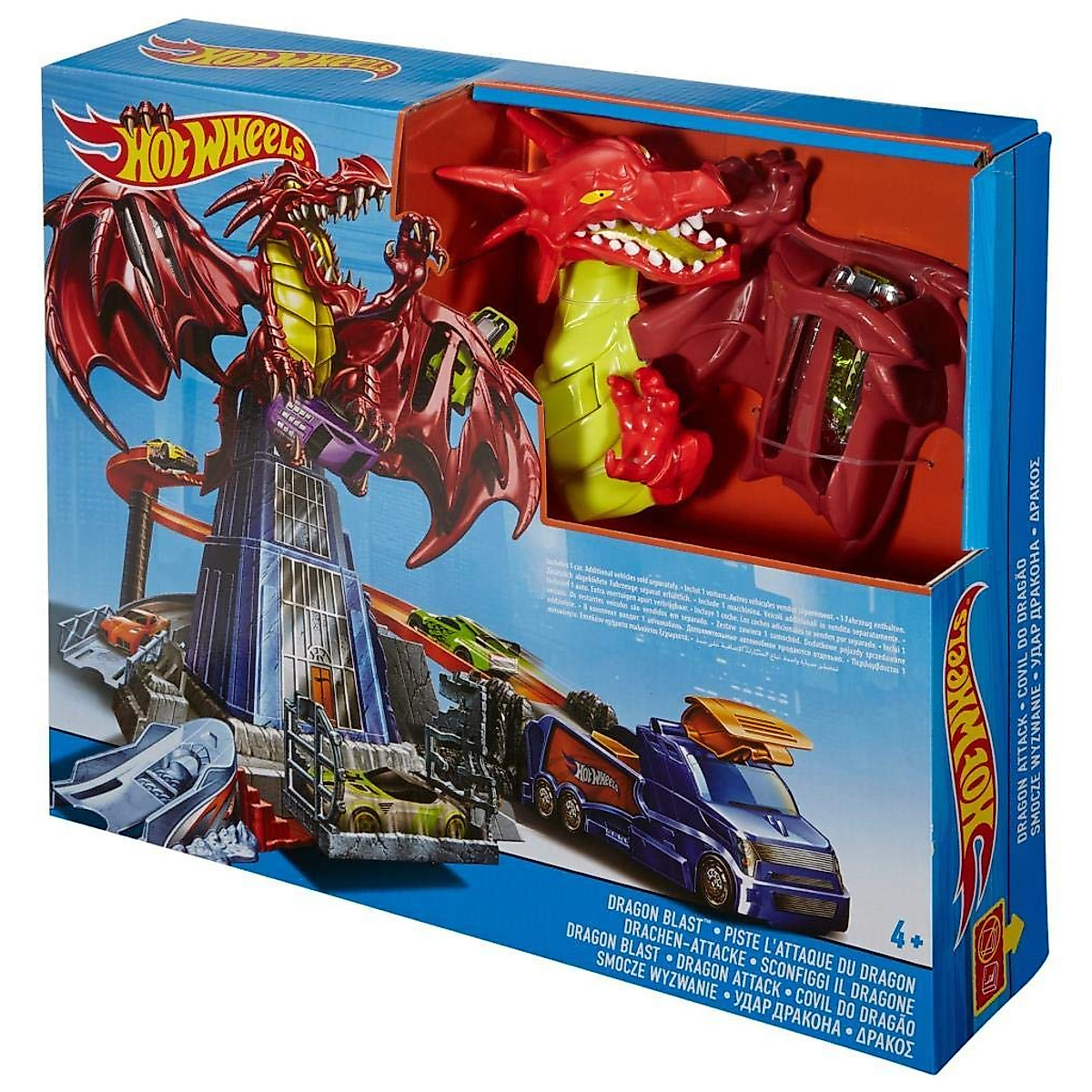 Hot Wheels Dragon Blast Play Set with Launcher for Heroic Action