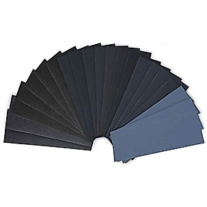 28 Pcs 120 to 3000 Grit Wet Dry Sandpaper Assortment 9 * 3.6 Inches for Automotive Sanding