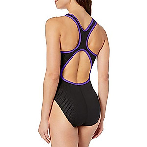 TYR womens Hexa Maxfit Swimsuit, Blk/Purple, 36 US