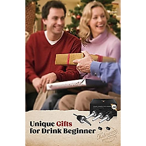 KITESSENSU 14 Pack Liquor Pourers, Stainless Steel Liquor Bottle Pourers for Alcohol, Bar Accessories Pour Spouts with Rubber Dust Caps