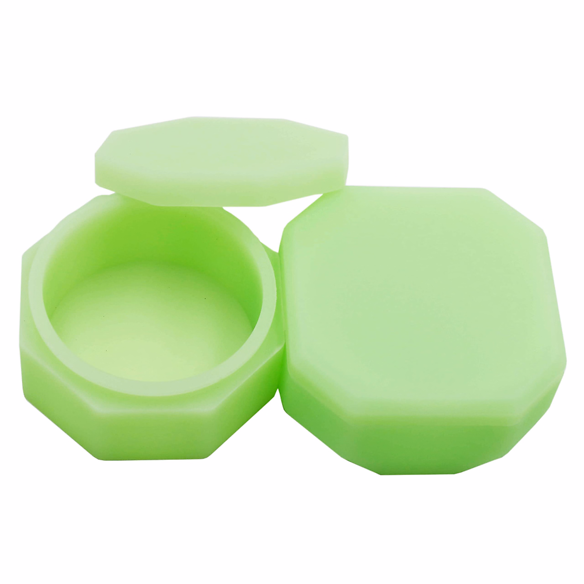 vitakiwi 223ml Large Silicone Wax Concentrate Container Non-stick Food Storage Jar, Glow In The Dark (2)