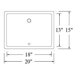 Nantucket Sinks 18 Inch x 13 Inch Undermount Ceramic Sink in White UM-18x13-W