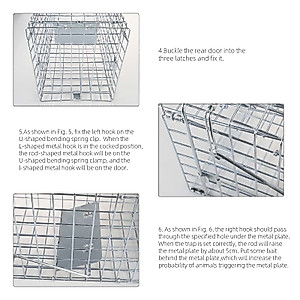 Jahy2Tech Collapsible Cat Trap 26"x10"x9" Steel Humane Live Animal Trap for Rabbits, Stray Cat, Squirrel, Raccoon, Opossum, Gopher, Chicken