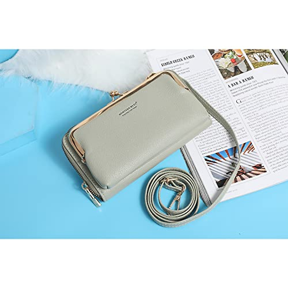 Montana West Small Crossbody Bag for Women Western Style Cellphone Purse Wallet Bag Travel Size With Strap MWC-121GN