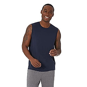 32 DEGREEES Men's Cool Classic Relaxed Tank | Anti-Odor | 4-Way Stretch | Moisture Wicking, Navy, Large