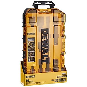 DEWALT Socket Set, Metric, 10-Piece, 3/8" and 1/2" Drive, with Impact Extensions (DWMT74741)