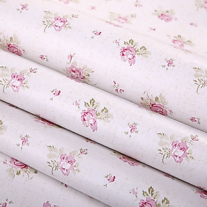 GLOW4U Decorative Floral Contact Paper Self Adhesive Drawer Shelf Liner Removable Peel and Stick Wallpaper for Shelves Drawer Furniture Wall Decoration 17.7x78.7 Inches