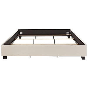 Republic Design House Upholstered Bed Frame Only, Ivory, California King Size, (375-FO-BR)