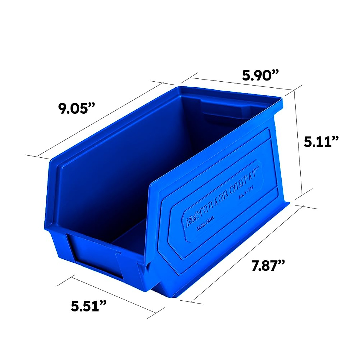 Storage Compat 2PLZ Plastic Storage Bin, Wall Mount Storage, Hanging and Stacking Containers, Freestanding (9-Inch x 6-Inch x 5-Inch) Yellow, 12-Pack