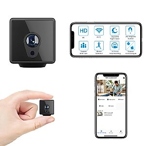 Jayol 2022 Hidden Camera Detector, Mini Spy Camera with Audio, HD 4K Wireless Hidden Live Stream, Night Vision and Motion Activated Spy Cam Nanny Cam, Security Camera for Home and Outdoor
