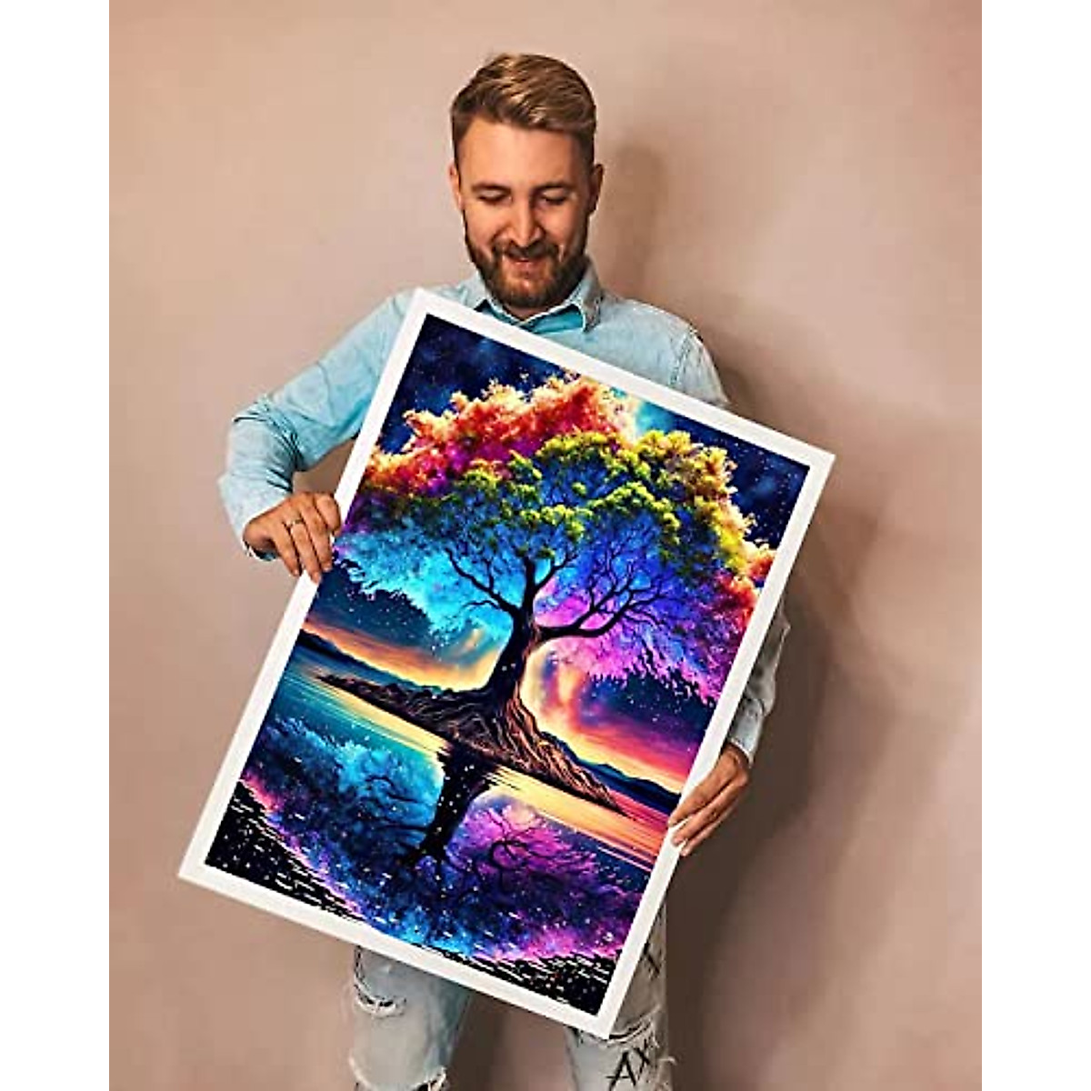 LWZAYS Diamond Painting Kits for Adults,5D DIY Full Drill Round Art Gems Vertical Diamond Art Perfect for Home Wall Decor 12x16 Inch/30 * 40cm