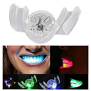 Brush Holder with Travel Halloween Glitter Dentures Glitter Strange Teeth Led Glitter Braces Color Novelty Teeth Veneer Teeth