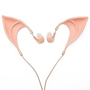 Elf Earbuds Headphones in-Ear Headphones Hands-Free Headset with Mic for iPhone/iPad Android/Computer Cosplay Headset