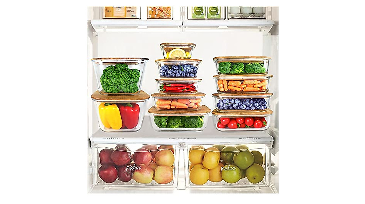 Eco-Friendly Urban Green Glass Food Container Set - 5 Pack