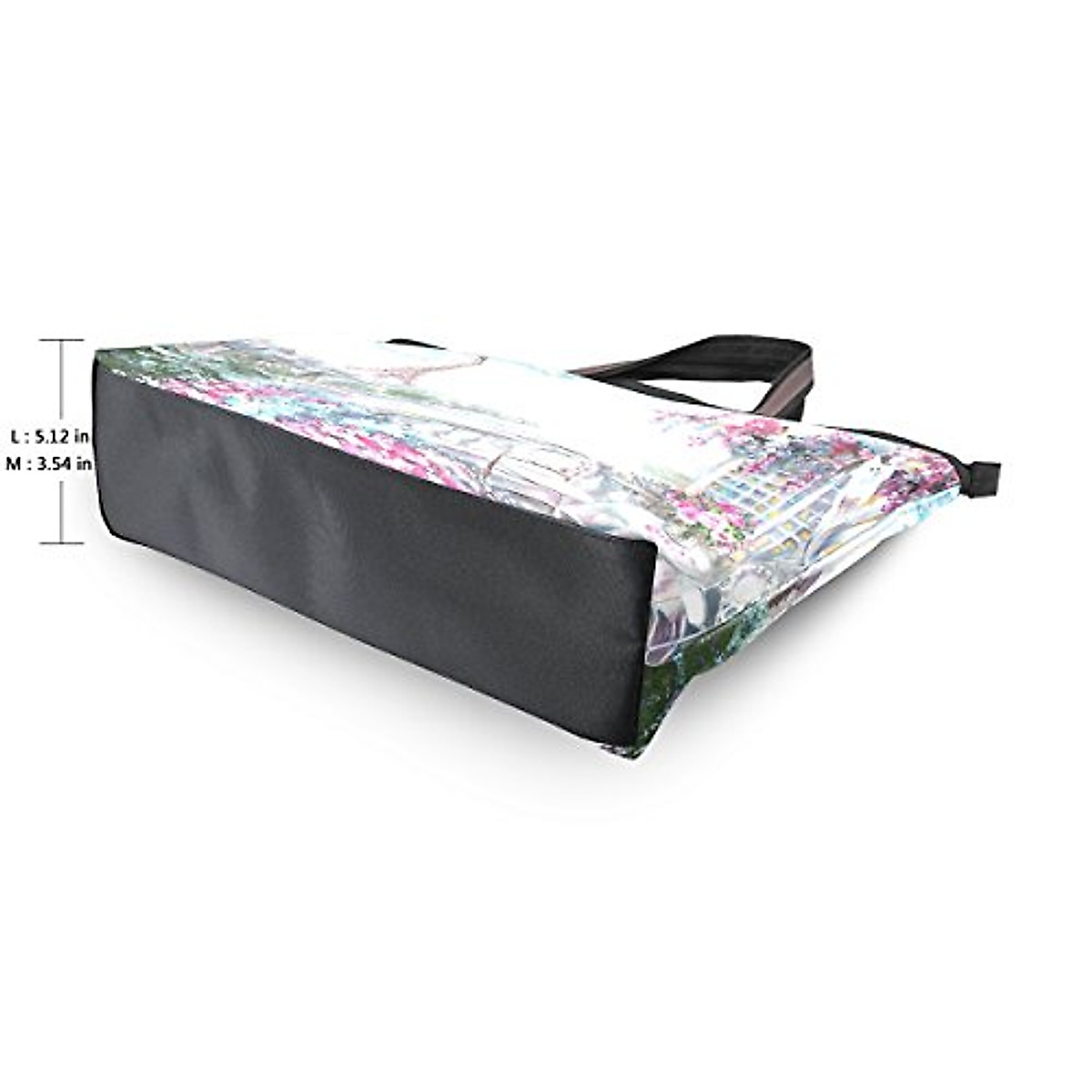 My Daily Women Tote Shoulder Bag Eiffel Tower And Flower Painting Handbag Medium