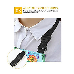 ZFRXIGN Butterfly Aprons with Pockets for Women Girls Adjustable Bib Apron with Pockets Cooking Kitchen Aprons for BBQ Drawing Chef Cooking Purple