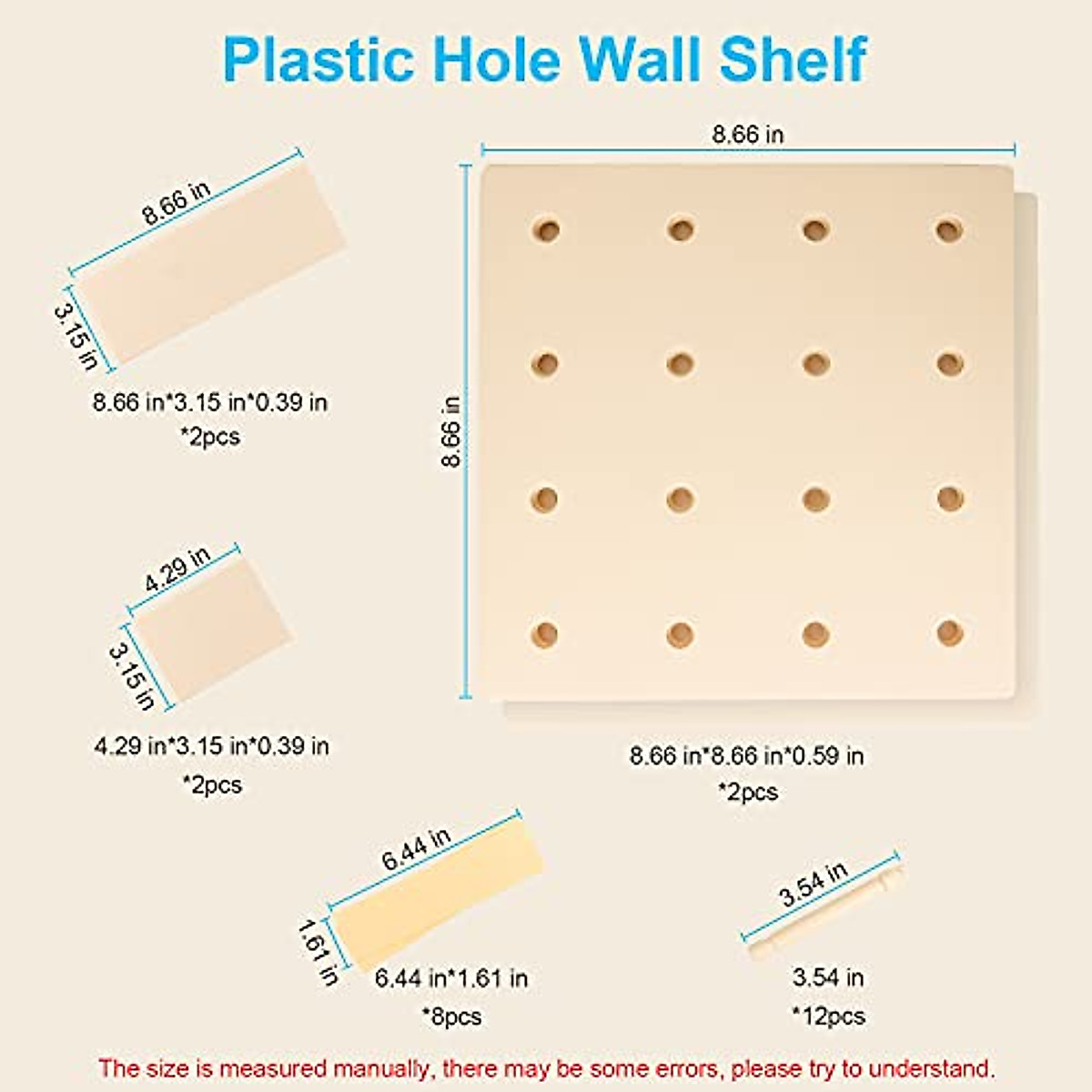 SEUYIER 2PCS Mini Floating Shelves, Wall Storage Shelf, Floating Square Shelves for Office, Display Ledge, Bedroom, Bathroom, Living Room & Kitchen Wall Hanging Shelf Store