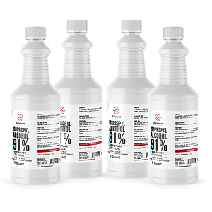 Isopropyl Alcohol 91% USP Grade - 1 Gallon (4 Quarts) - Medical Grade Rubbing Alcohol - Alliance Chemical