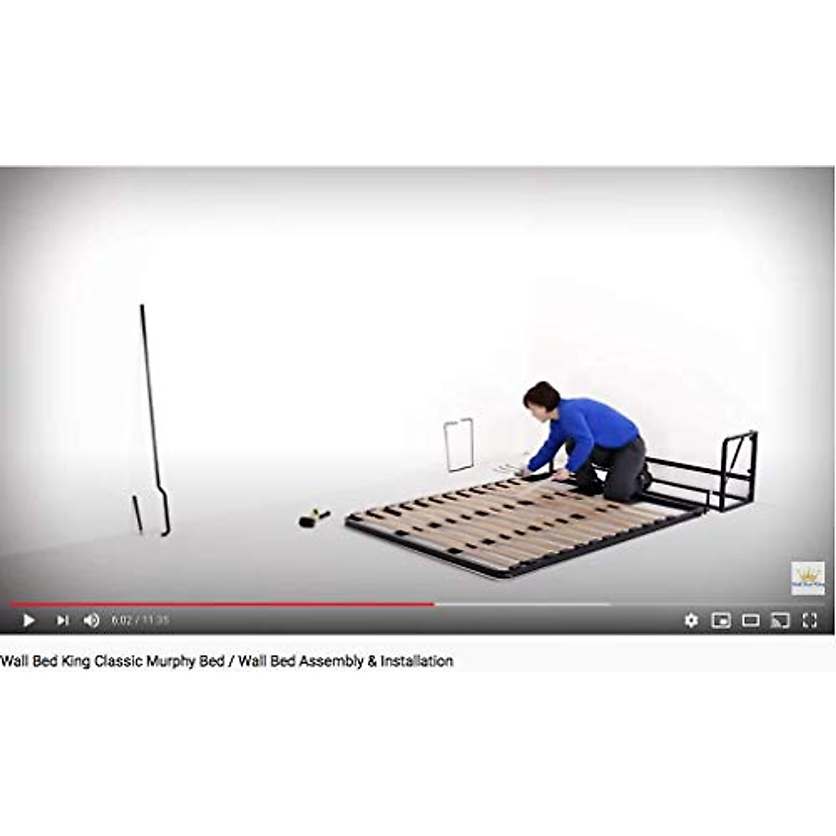 Wallbedking Vertical Wall beds (Classic Murphy Bed, Pull-Out Bed, Foldaway Bed, Hidden Bed) (Queen Wall Bed Kit (60" x 80"))