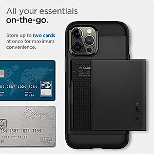 Spigen Slim Armor CS Designed for iPhone 12 Pro Max Case (2020). - Black