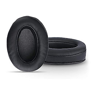 Tranesca Leather Replacement earpad/Ear Cushion/Ear Cover for Big OVEREAR Headphones (Fits a Great Variety of Headphones) - Black