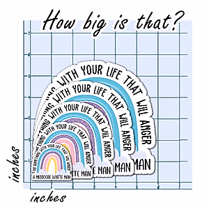 Do Something With Your Life Sticker, Feminist Stickers, Rainbow Stickers, Funny Stickers, Water Assistant Die-Cut Vinyl Decals for Laptop, Phone, Guitar, Water Bottles, Kindle Stickers