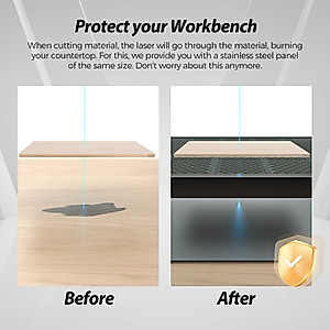 Creality Honeycomb Laser Bed, Honeycomb Platform with 12Pcs Extra Risers and Aluminum Panel for Laser Engraver and Cutter Machine, 12.6" * 12.6"