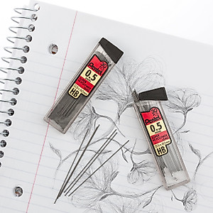 Pentel® Hi-Polymer Lead Refills, 0.5 mm, HB Hardness, Tube Of 30 Refills