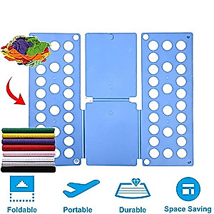 WJCCY Clothes Folder Board Adult Kids T-Shirt Sweater Jacket Folding Flip Laundry Quick Organizer Easy Storage Home or Travel Use