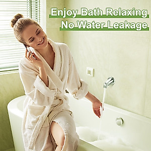 Enhon Tub Spout with Diverter, Universal Fits 1/2'' Copper Pipe, 1/2'' IPS and 3/4'' IPS, Bathroom Bathtub Tub Faucet Replacement with Adapters (Chrome)