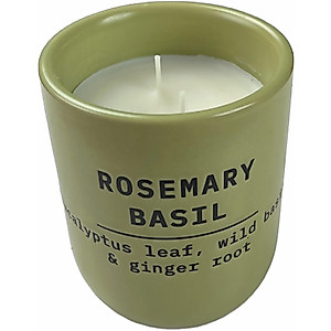 Generic Bellevue Luxury Candles, 10 OZ Fragranced Candle, Soy Blend Wax, Essential Oils, Long-Lasting Burn, Home Fragrances, Aromatherapy Home Scented Candles Scent Rosemary Basil