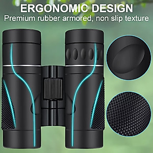 DRANBOL 12X25 Mini Pocket Binoculars for Adults Kids, Small Compact Binoculars for Bird Watching, Opera Concert