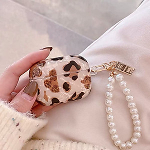 ZHIRUAN Airpods Pro 2rd Generation 2022 Case Earbuds Case Protective Cover Skin with Keychain Airpods Accessories Compatible with Apple Airpods Pro 2rd Gen Case (Leopard)