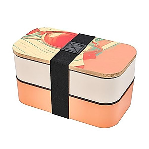 Retro Abstract Shades Adult Lunch Box, Bento Box, With Cutlery Set Of 3, 2 Compartments, Rectangular, Lunch Box For Adults