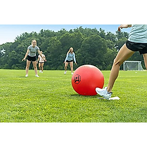 Wicked Big Sports Little Kids Kickball-Supersized Kickball Outdoor Sport Tailgate Backyard Beach Game Fun for All, Original Version, red