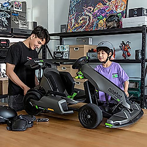 Segway Ninebot Electric GoKart Pro, Outdoor Race Pedal Go Karting Car for Kids and Adults, Adjustable Length and Height, Ride On Toys (Ninebot S MAX Included), Black