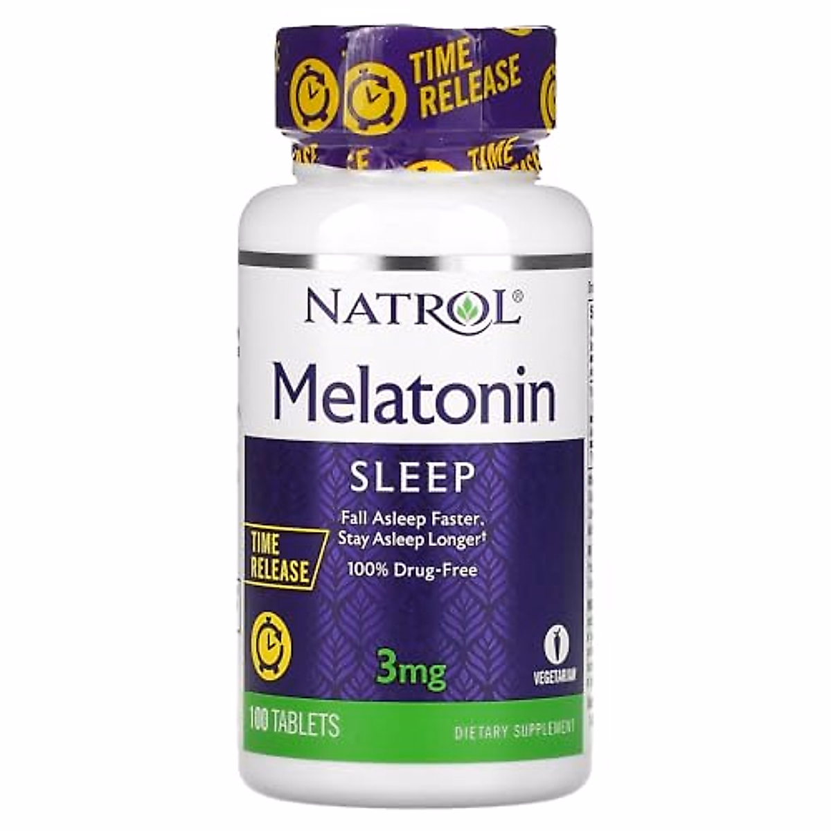 Natrol Melatonin 3 mg Sleep Time Release Dietary Supplement Tablets 100 ea